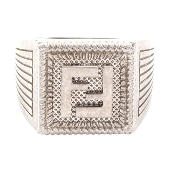 Fendi | Accessories | Fendi Ff Logo Stainless Steel Ring | Poshmark
